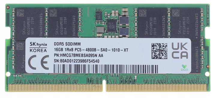 Оперативная память SK hynix SO-DIMM DDR5 16GB 5600 MHz (HMCG78AGBSA095N ...