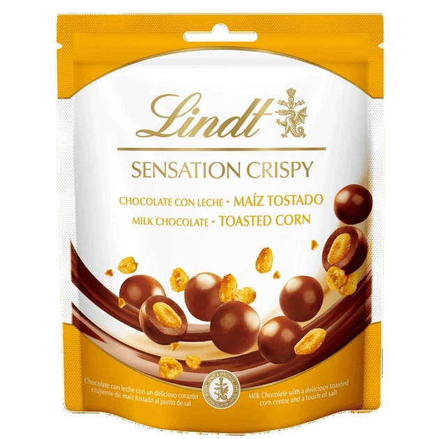 Шоколадні цукерки зі смаженим попкорном Lindt Crispy Sensation Corn ...