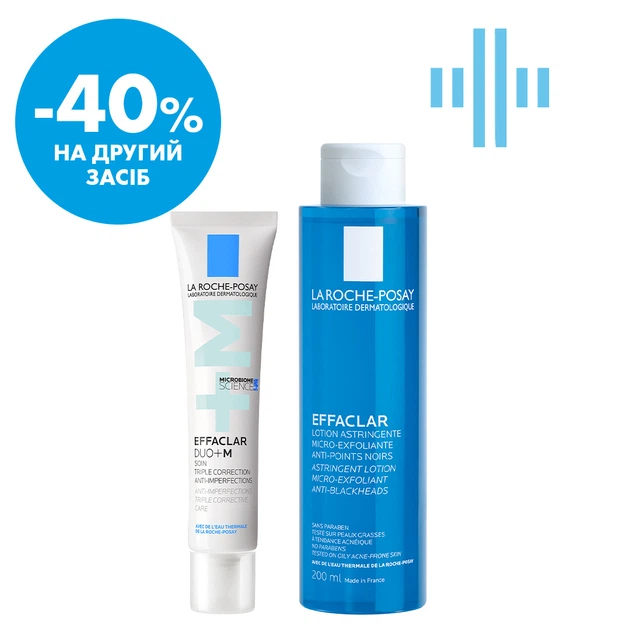 Набір La Roche-Posay Гель-крем потрійної дії Effaclar Duo + M для ...