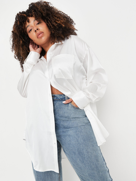 Рубашка оверсайз женская Missguided PSTW101380 38 Белая ...