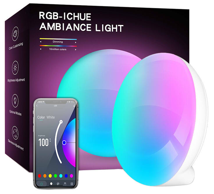 Настольная лампа ночник INSPIRE RGB SLX04 10W 24LED Bluetooth – фото ...
