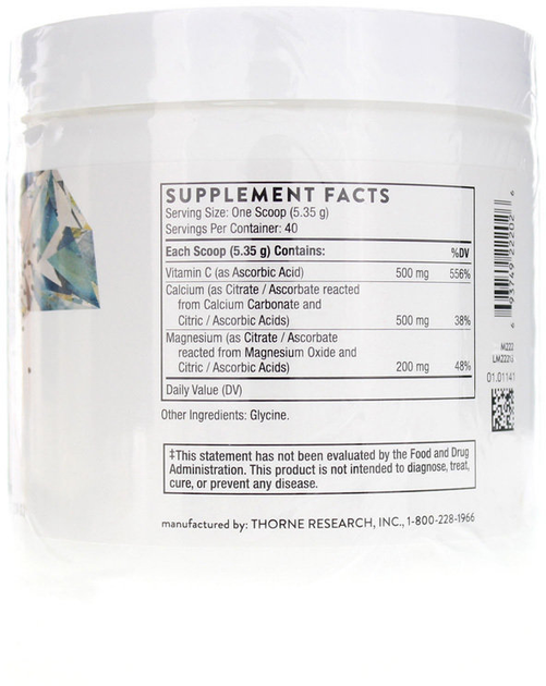 Витамины Thorne Research Cal-Mag Citrate Effervescent Powder 7.5 oz ...