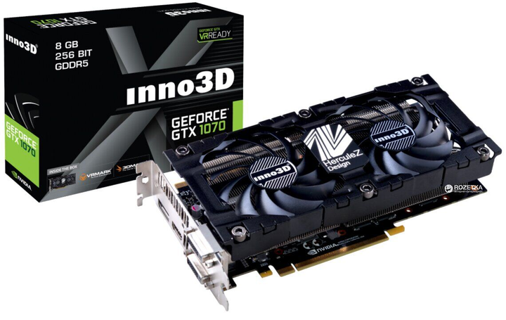 Дискретная видеокарта nVidia GeForce GTX 1070, 8 GB GDDR5, 256-bit ...