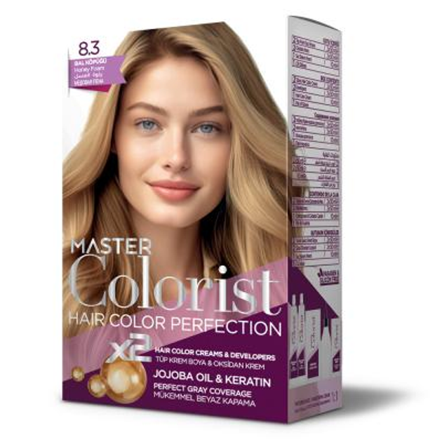 Краска Master Colorist для волос 8.3 Медовая пена 2x50 мл+2x50 мл+10 мл ...