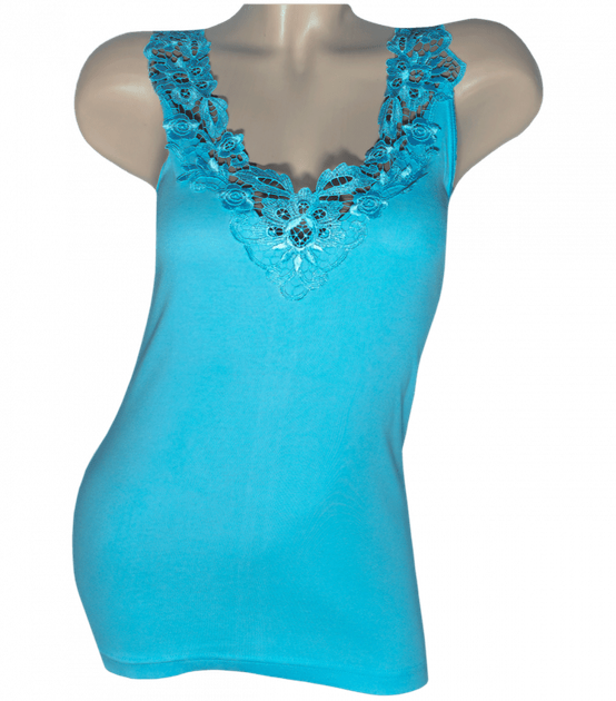 Ажурная майка на широких бретельках - Tengulu - 350 - XXL - Светло ...