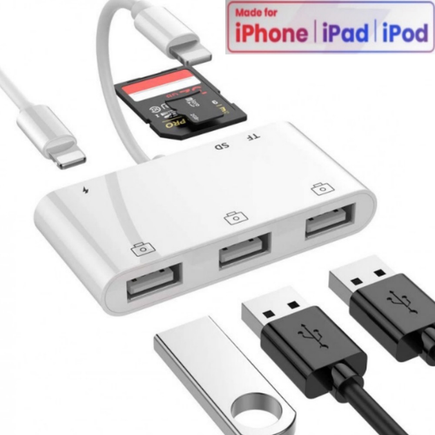Переходник на USB SD Card Reader для iPhone адаптер iPad/iPod/iPhone ...