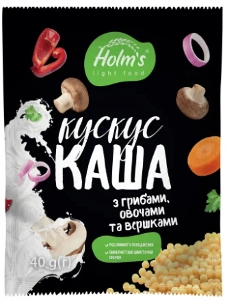 Упаковка каши кускус HOLM'S light food с грибами овощами и сливками 40 ...