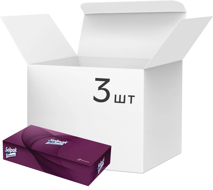 Упаковка серветок для обличчя Selpak Pro Extra 80 шт х 3 бокси (8690530280496) – в інтернет ...
