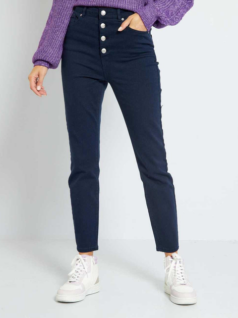 Джинсы Slim Fit женские KIABI XAZ444527FARE 42 Темно-синие ...
