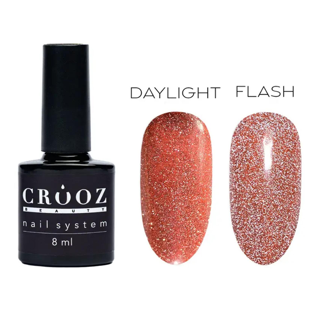 Гель-лак Crooz Crystal Gel №6 персиковый светоотражающий, 8 мл от ...