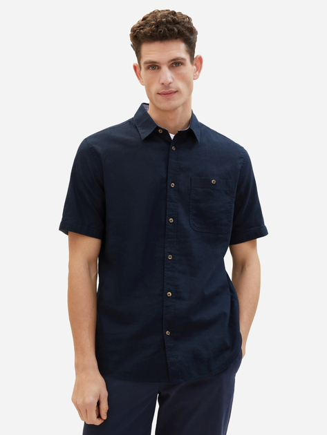 Рубашка летняя мужская Tom Tailor 1042351-10668 XXXL Синяя ...