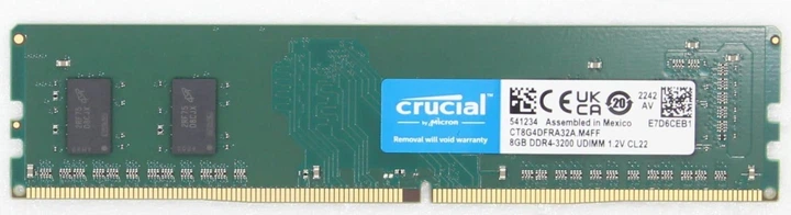 Модуль пам'яті DDR4 8Gb Crucial 3200 MHz (CT8G4DFRA32A.M4FF) Б/в – фото ...