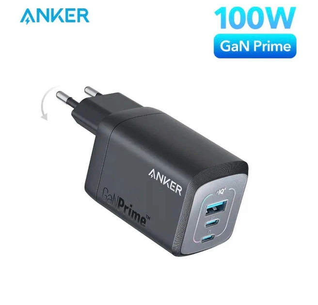 Зарядное устройство Anker 737 Charger GaNPrime 100W Black (A2343) – фото, отзывы, характеристики ...