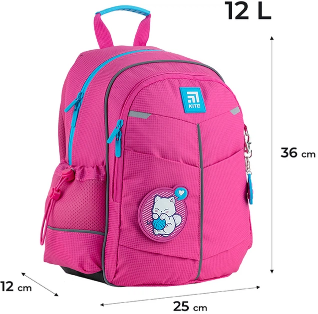 Рюкзак шкільний Kite Kitten & Clew 36x25x12 см Рожевий (K24-771S-2 ...