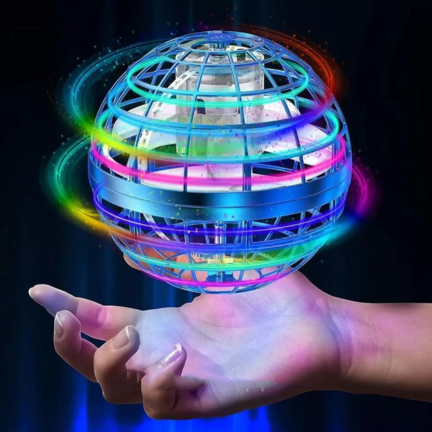Летающий шар спиннер светящийся FlyNova pro Gyrosphere игрушка мяч ...