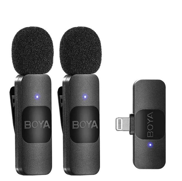 Профессиональный беспроводной петличный микрофон Boya BY-V2 для iPhone ...