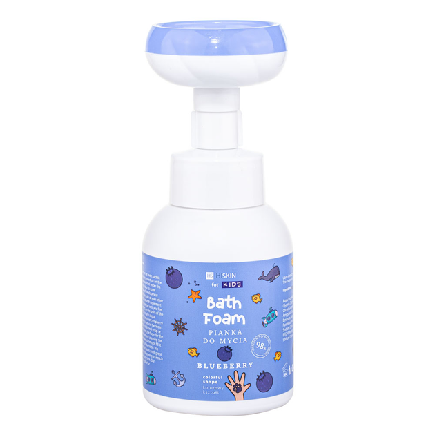 Детская пенка для мытья рук и тела HiSkin Kids с запахом черники, 300 ...