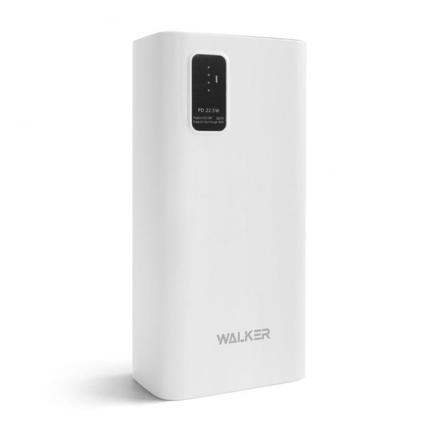 Портативная батарея Walker WB-730, 30000 mAh, 22.5W (QC3.0 + PD) white ...