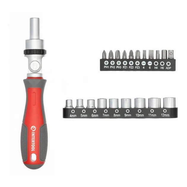 Викрутка реверсивна з карданом і комплектом насадок 21 од INTERTOOL VT-3360 – фото, отзывы ...