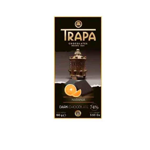 Шоколад Trapa Dark Chocolate 74% Naranja черный с апельсином, 100 г ...