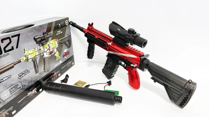 Большой автомат M416 Red на орбизах 85 см., оптический прицел – игрушки ...