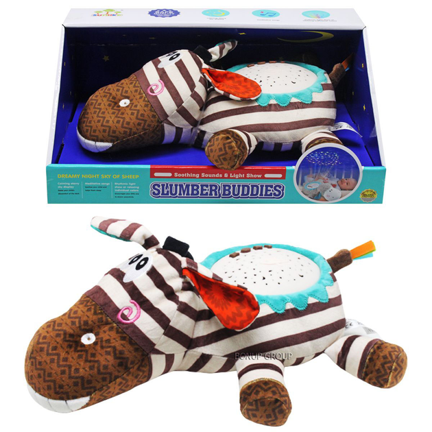 Детская мягкая игрушка ночник Зебра Can Fa Toys плюшевый звук свет ...