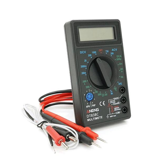 Мультиметр ANENG AN-DT830G, измерения: V, A, R, C, функция hFE – фото ...