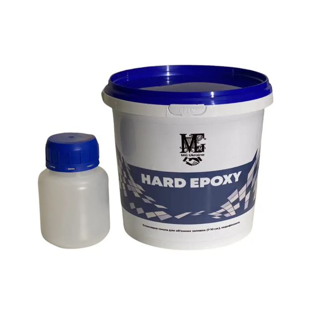 Эпоксидная смола HARD EPOXY прозрачная для 3D столешниц с отвердителем ...