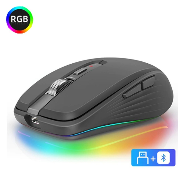 Мышка беспроводная FM FIT-3 USB+Bluetooth с RGB подсветкой на ...