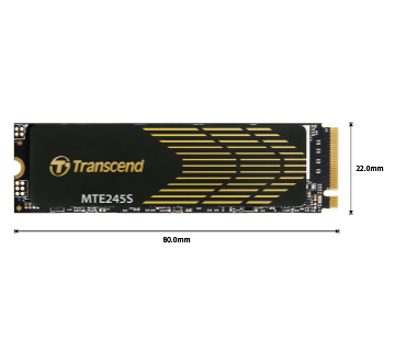 Твердотільний диск M.2 1TB Transcend 245S (NVMe PCIe Gen4 x4, 3D NAND, up to 5300/4600 MB/s ...