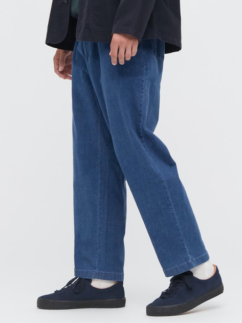 Джинсы Regular Fit широкие мужские Uniqlo 254203604 L Синие (1159786855 ...