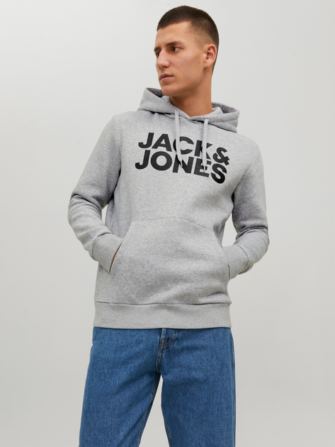 Худи мужское Jack & Jones 12152840 XL Серое (5714487362623) – Брендовая ...