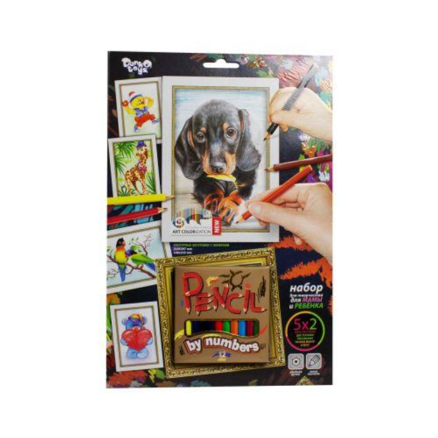 Раскраска карандашами по номерам Danko Toys Pencil by numbers: Такса ...