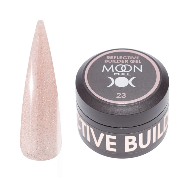 Моделирующий гель Moon Full Reflective Builder Gel с шиммером светоотражающий №23, 30 мл ...