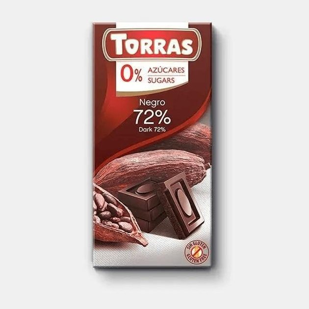 Черный шоколад без сахара Torras 72% 75 г – купить в Украине - ROZETKA ...