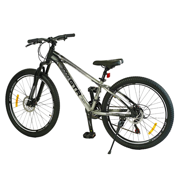 Велосипед спортивный Corso GTR-3000 26" алюминиевая рама 13" серый GT ...