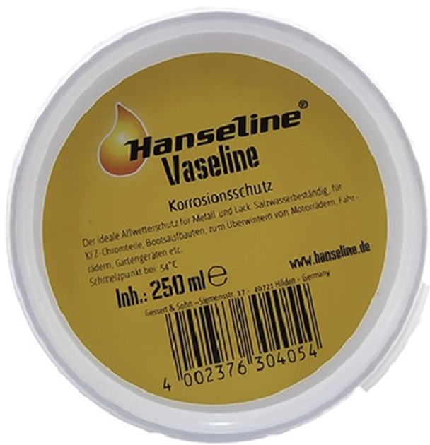Вазелин технический Hanseline Vaseline 250 мл (4002376304054) – фото ...
