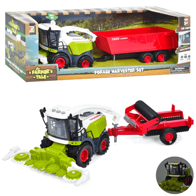 Игрушечный комбайн с прицепом Star Toys 43,5см свет, звук 550-6C – фото ...