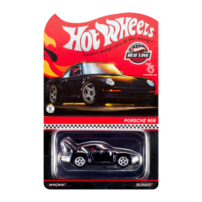 Машинка Premium Hot Wheels Porsche 959 Red Line Club RLC 1:64 HNL18 Black – игрушки с доставкой ...