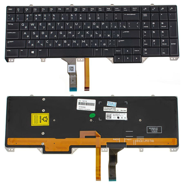 Клавиатура для ноутбука DELL (Alienware: 17 R2, 17 R3) rus, black ...