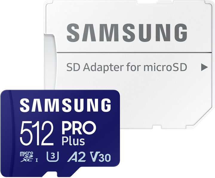 Карта памяти Samsung PRO Plus microSDXC 512GB Class 10 UHS-I U3 V30 A2 ...
