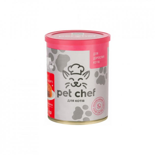 Паштет для кошек Pet Chef мясное ассорти 360 г (4820255190402) (199486 ...