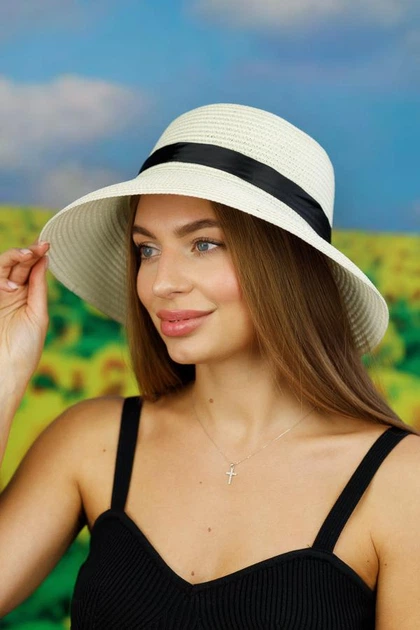 Шляпа-слауч женская лето Рената Braxton 1720 молочный 56-58р – Стильные ...