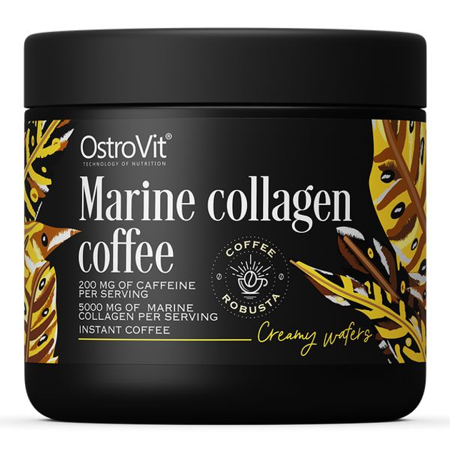 Заменитель питания Marine Collagen Coffee, 150 грамм Сливочные вафли ...