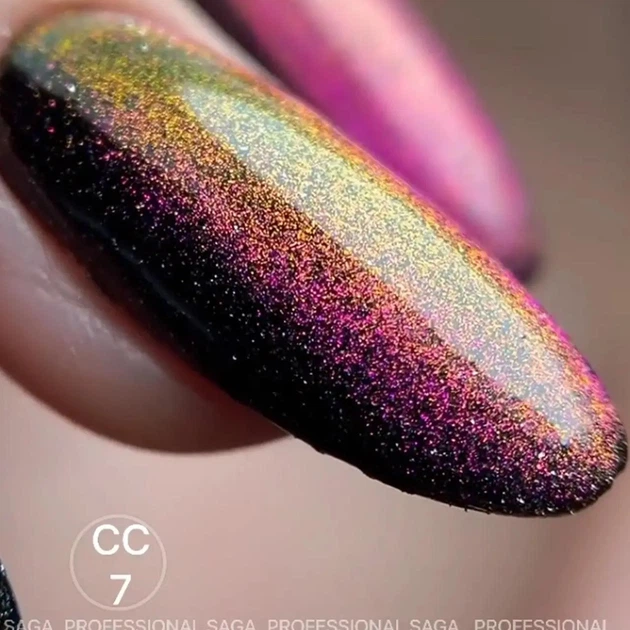 Гель-лак Saga Professional Cat Chameleon №CC 07 малиновый хамелеон 9 мл ...