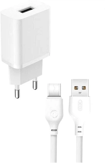 Мережевий зарядний пристрій XO L99 2.4A/1USB + Type-C White (L99-TC-WH) – фото, відгуки ...