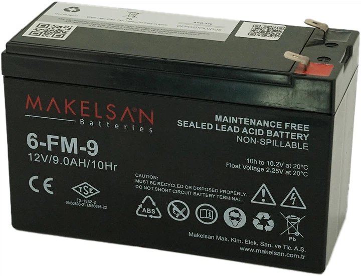 Аккумуляторная батарея MAKELSAN 6-FM-9 12V 9Ah Black Case (YT29065) – фото, отзывы ...