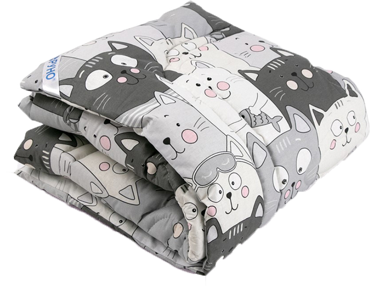 Одеяло детское Руно зимнее 105х140 см Шерстяное Grey Cat (320.02ШУ_Grey ...