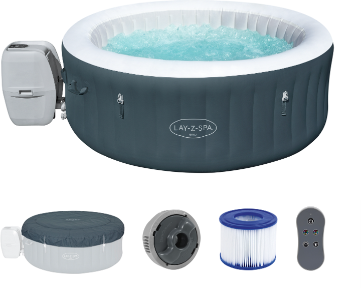 Бассейн-джакузи Bestway 180-66 см (60009) (с нагревателем 220В ...