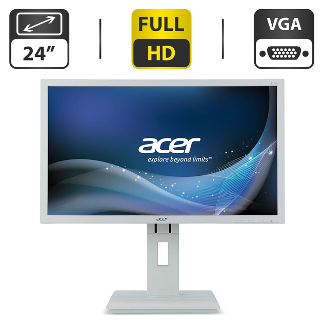 Монитор Acer B246HL / 24" (1920x1080) TN / USB-Hub, VGA, DVI ...